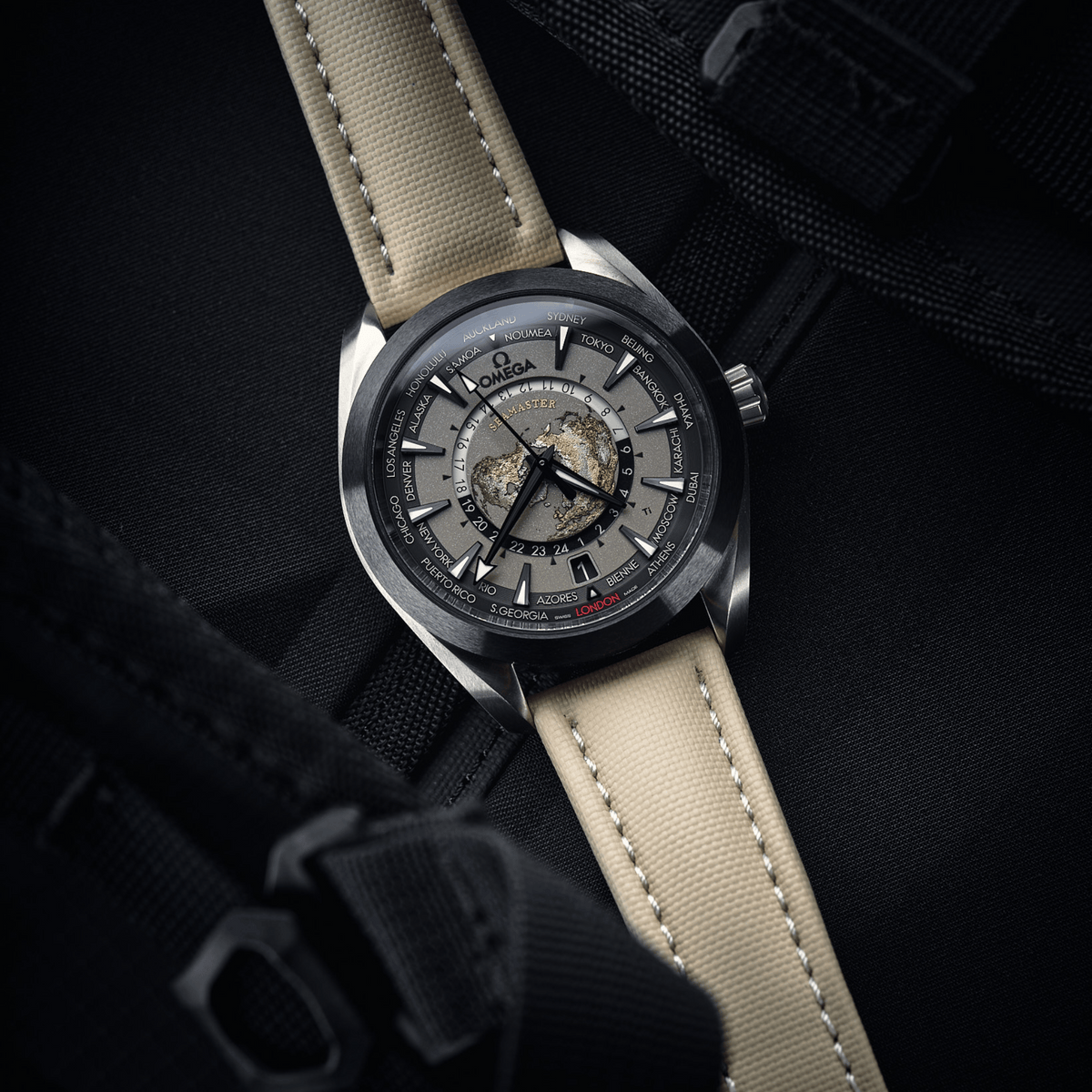 Classic | Sand Beige Sailcloth Watch Strap with Beige Stitching – Artem ...