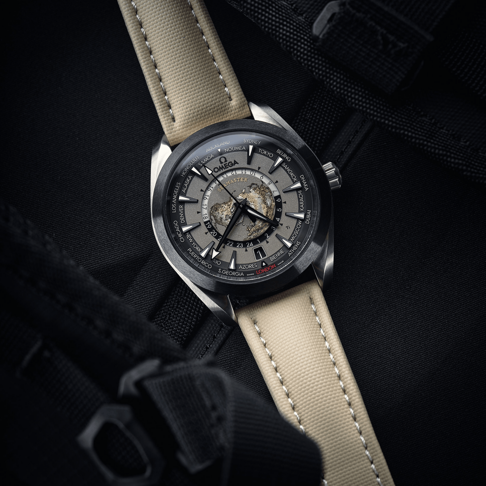 Classic | Sand Beige Sailcloth Watch Strap with Beige Stitching – Artem ...