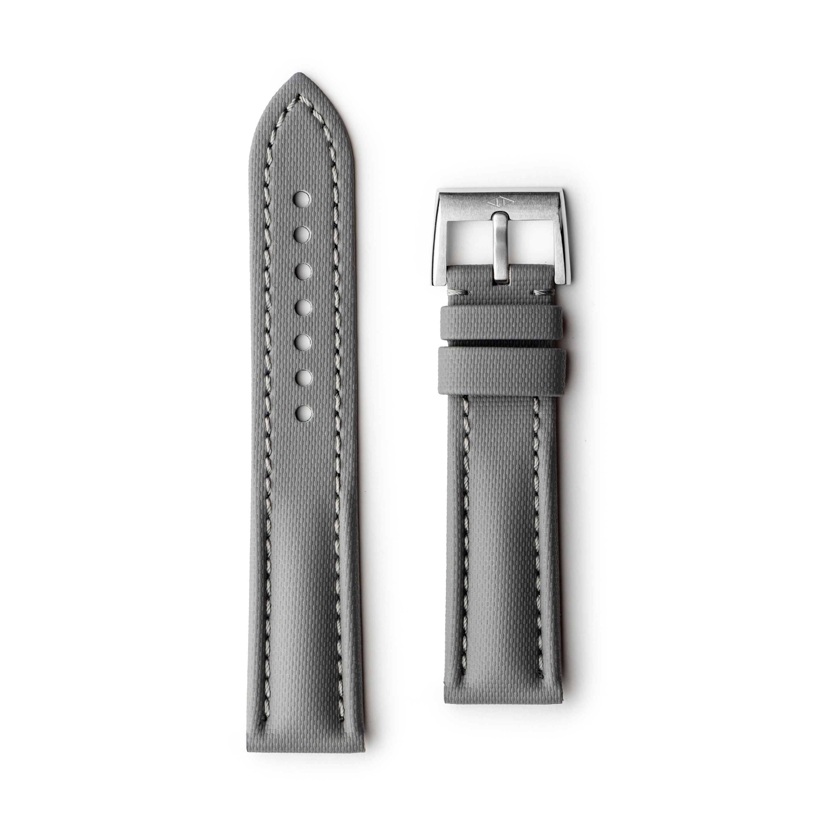 Classic Grey Sailcloth Watch Strap with Grey Stitching – Artem Straps