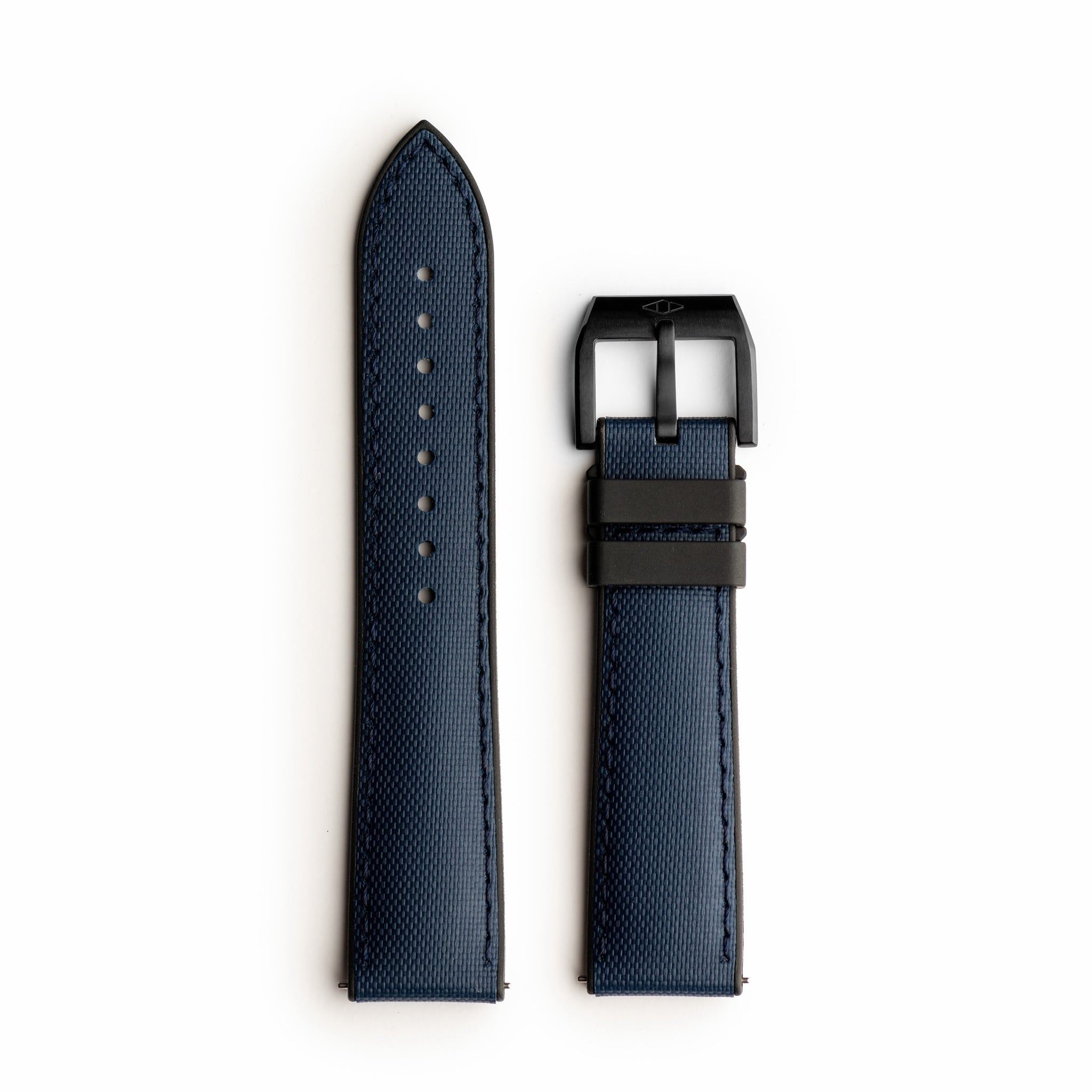 HydroFlex™ Navy Blue Hybrid FKM Watch Strap With Blue Stitching – Artem ...