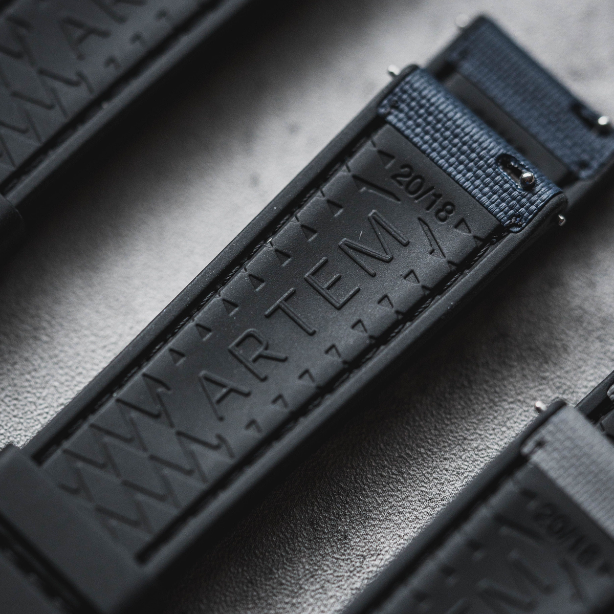 HydroFlex™ Navy Blue Hybrid FKM Watch Strap With Blue Stitching – Artem ...