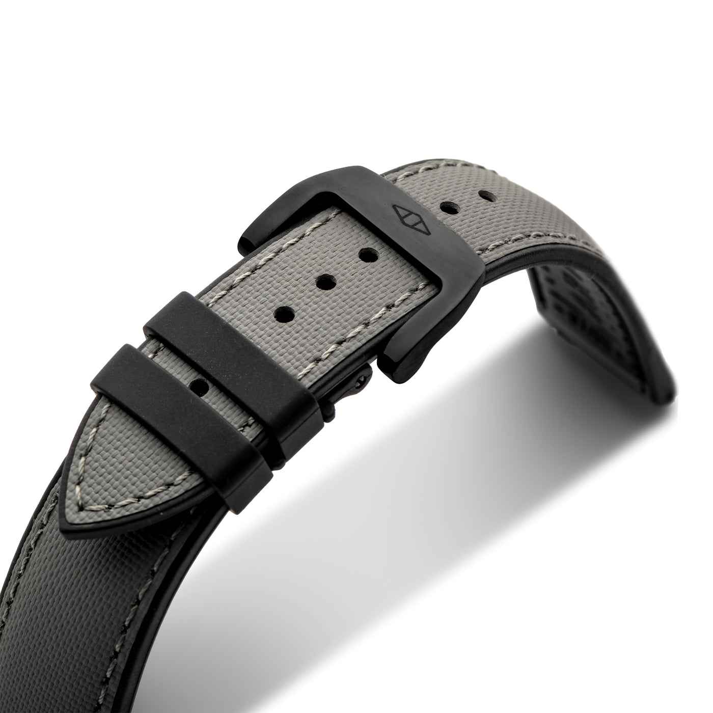 HydroFlex™ Grey Hybrid FKM Watch Strap With Grey Stitching – Artem Straps